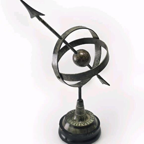 Other | 1 Vtg Metal Nautical Tabletop Armillary Nautical Sphere Globe ...